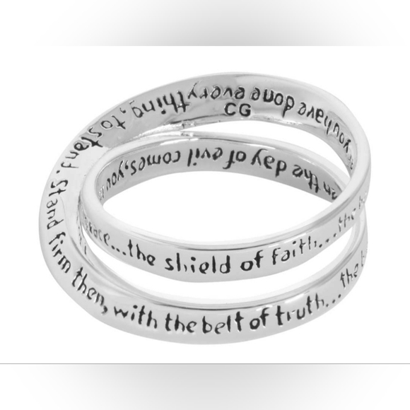 Dicksons | Jewelry | New Ephesians 63 Silver Plated Womens Double Mobius Ring Size 7 | Poshmark